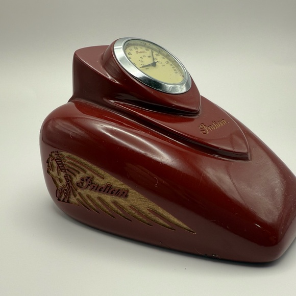 indian | Accents | Vintage Indian Motorcycle Gas Tank Clock | Poshmark